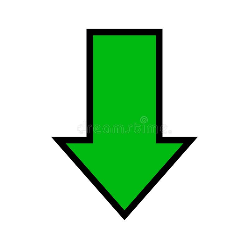 White Arrow Pointing Down