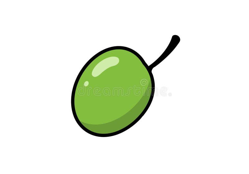 Single green grape clipart stock vector. Illustration of attractive ...