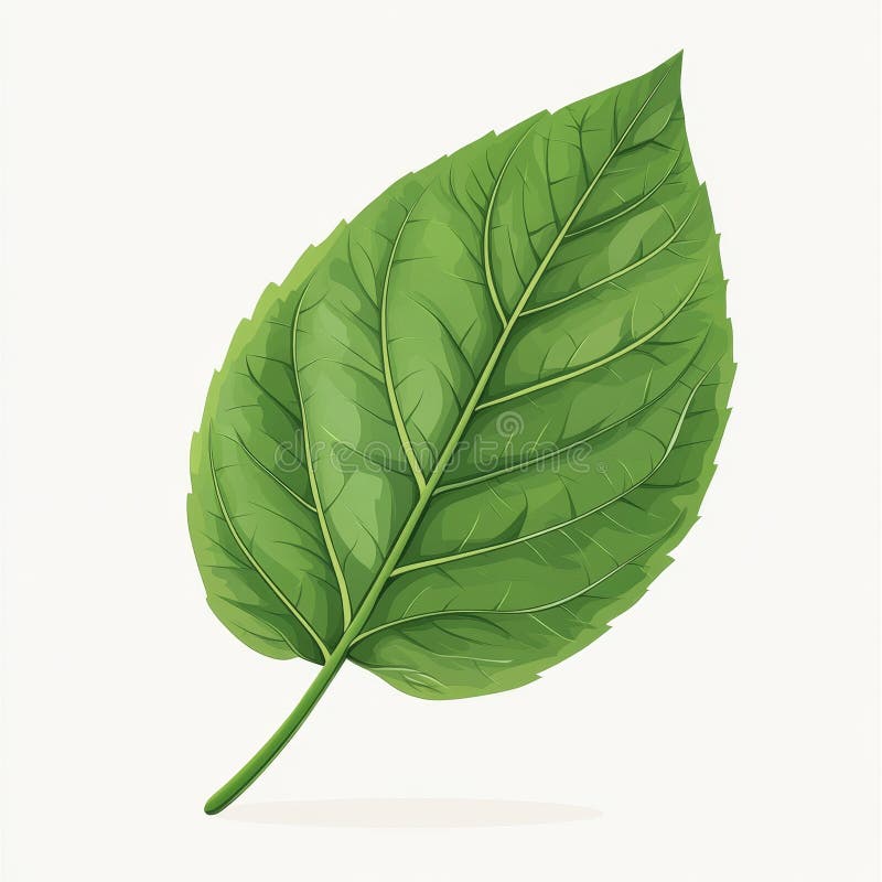 Single Green Leaf Vector Illustration, Nature Concept, Botanical Design, Leaf, Green Leaf Vector ...