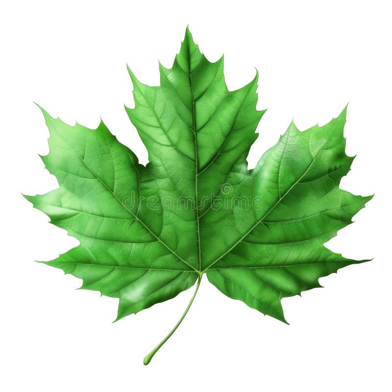 A Single Green Maple Leaf stock photo. Illustration of form - 331152480