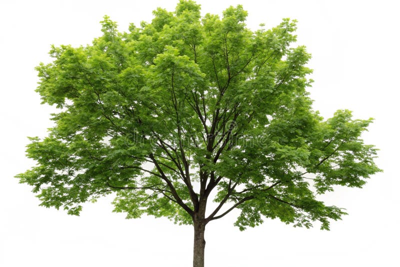 Single green maple tree stock illustration. Illustration of natural ...