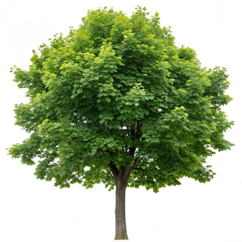 Single green maple tree stock illustration. Illustration of clean ...