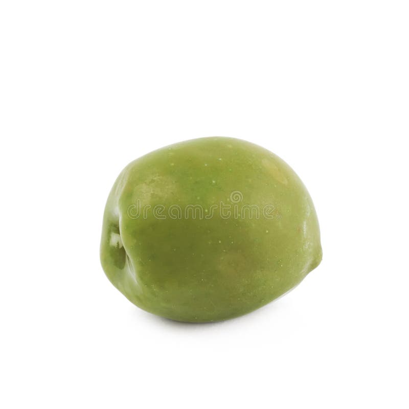Single Green Olive Isolated Stock Image - Image of freshness ...