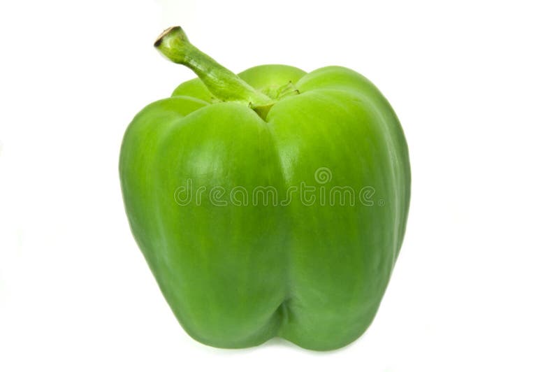 Single green pepper. stock image. Image of organic, fresh - 16835951