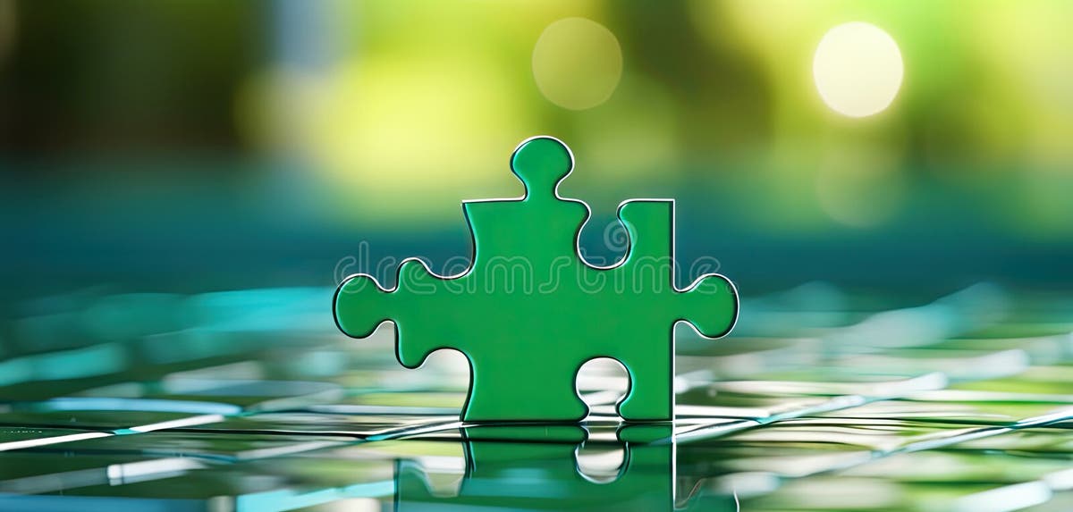 Single Green Puzzle Piece Stock Illustrations – 168 Single Green Puzzle ...