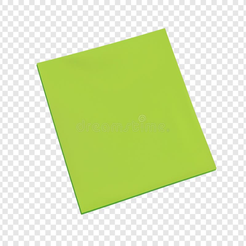 Green Sticky Note Illustration Stock Illustration - Illustration of ...