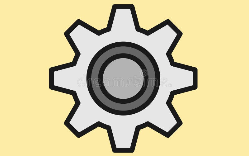 A Single Grey Cog Gear with Eight Teeth White Backdrop Stock ...