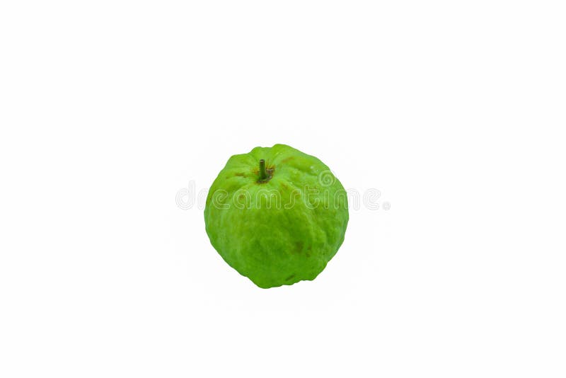 Single Guava on White Background. Stock Photo - Image of delicious ...