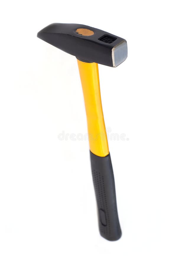 A Single Hammer with Wooden Handle Stock Photo - Image of slate, single ...
