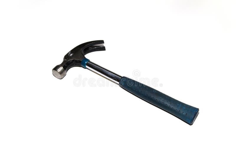 Single Hammer Isolated on White Stock Photo - Image of work, hammer ...