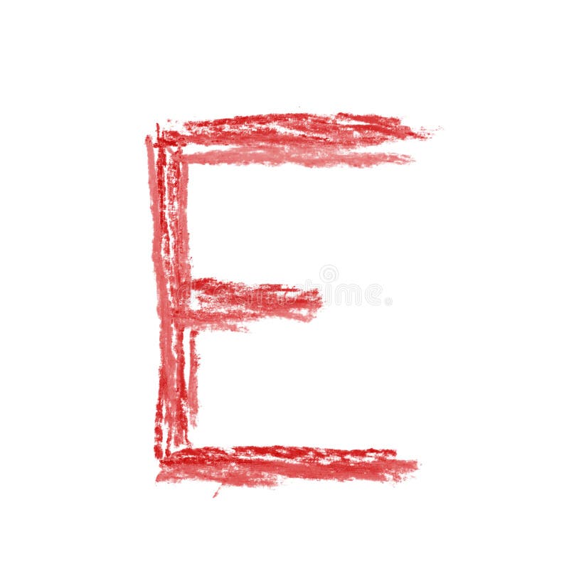 Single Hand Drawn Letter Isolated Stock Image - Image of handwritten ...