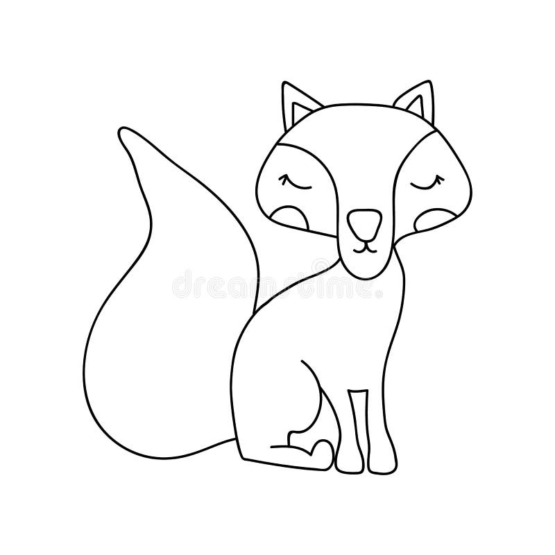 Single Line Fox Outline Stock Illustrations – 139 Single Line Fox ...
