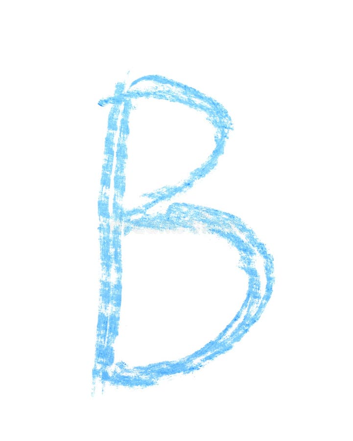 Single Hand Drawn Letter Isolated Stock Illustration - Illustration of ...