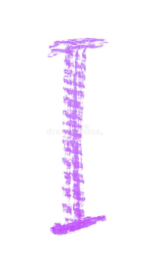 Single Hand Drawn Letter Isolated Stock Image - Image of collection ...