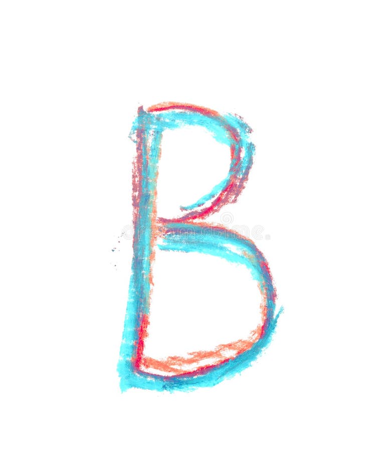 Single Hand Drawn Letter Isolated Stock Illustration - Illustration of ...