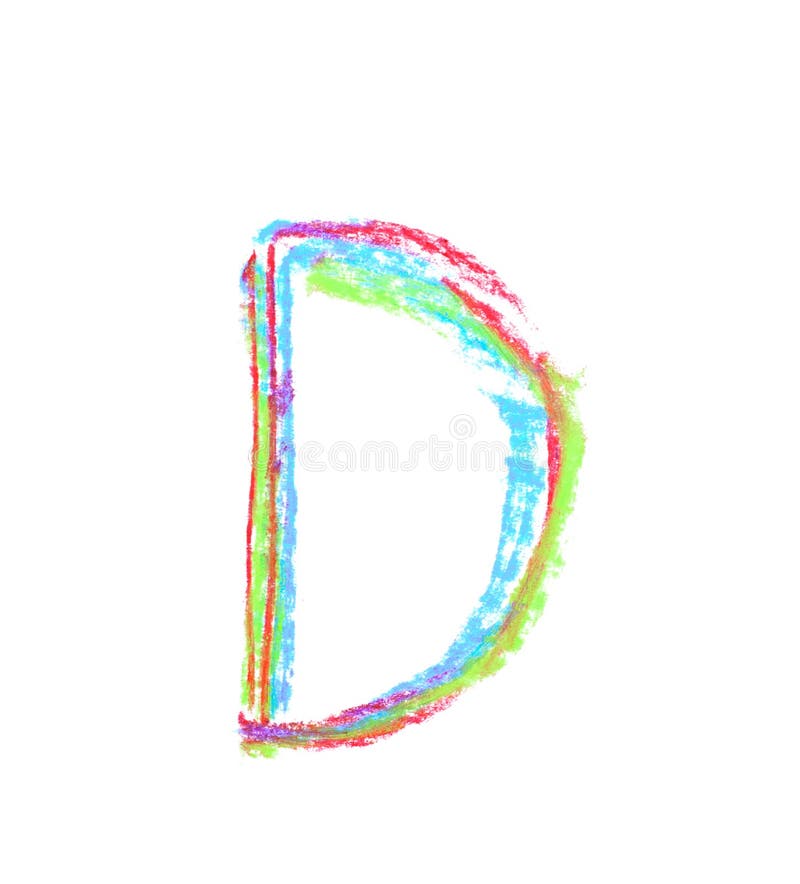 Single Hand Drawn Letter Isolated Stock Photo - Image of sign, paint ...