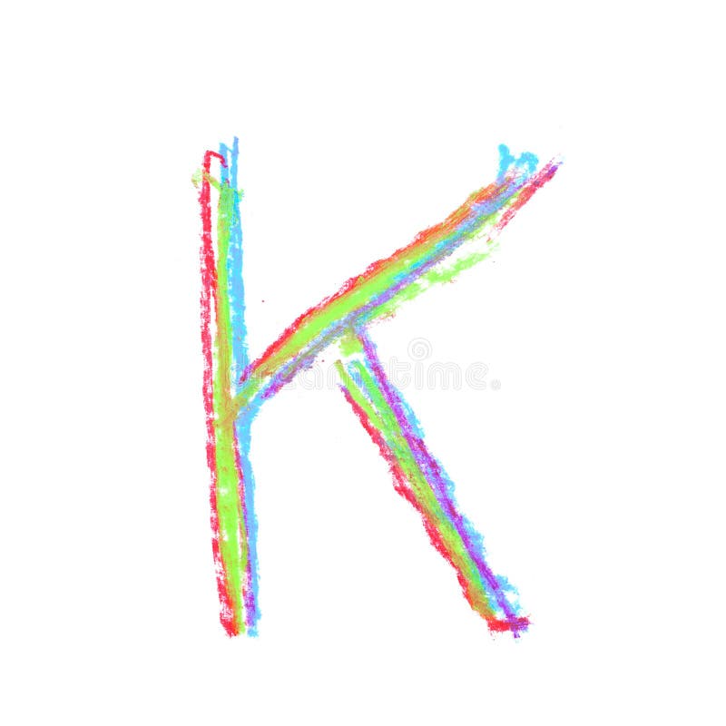 Single Hand Drawn Letter Isolated Stock Photo - Image of collection ...