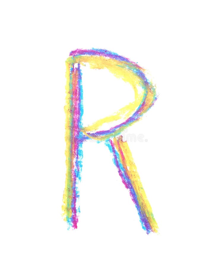 Single Hand Drawn Letter Isolated Stock Illustration - Illustration of ...