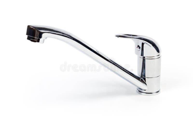 Single Handle Mixer Kitchen Tap on a White Surface Stock Photo - Image ...
