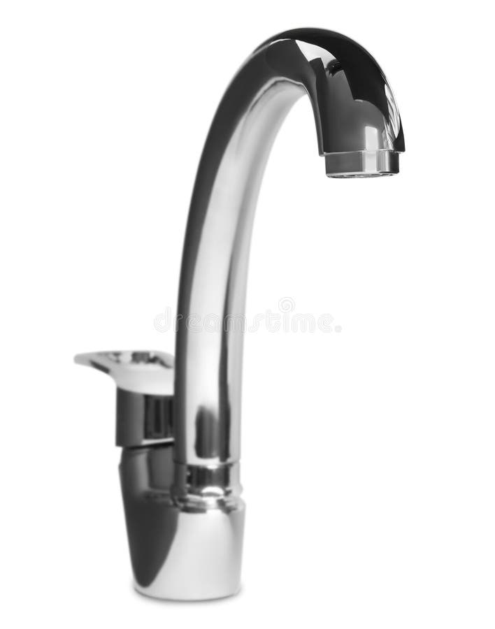 Single Handle Water Tap Isolated on White Stock Image - Image of simple ...