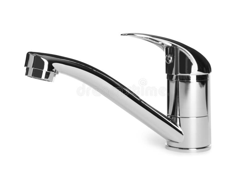 Single Handle Water Tap Isolated on White Stock Image - Image of ...
