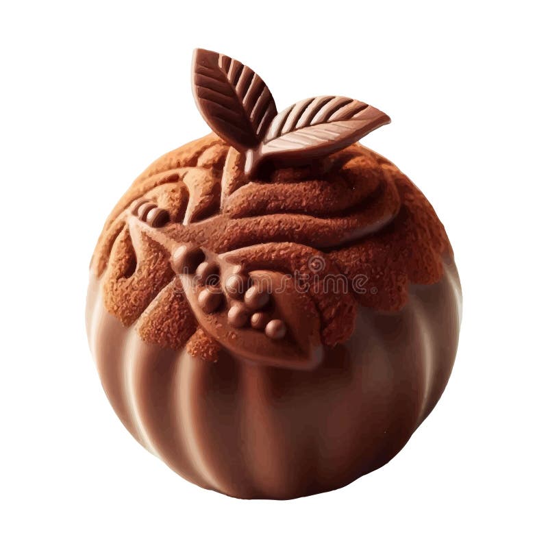 Single Handmade Chocolate Truffles Stock Vector - Illustration of brown ...