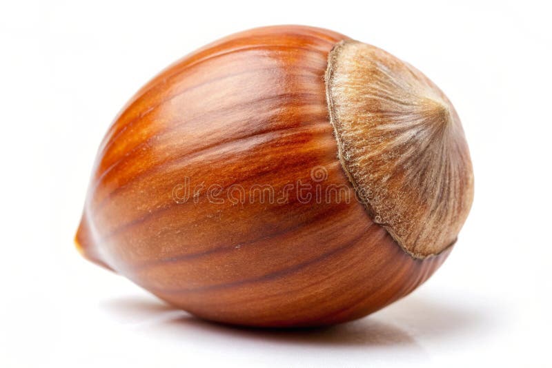 Single Hazelnut Nutty Delights on a White Background Stock Illustration ...