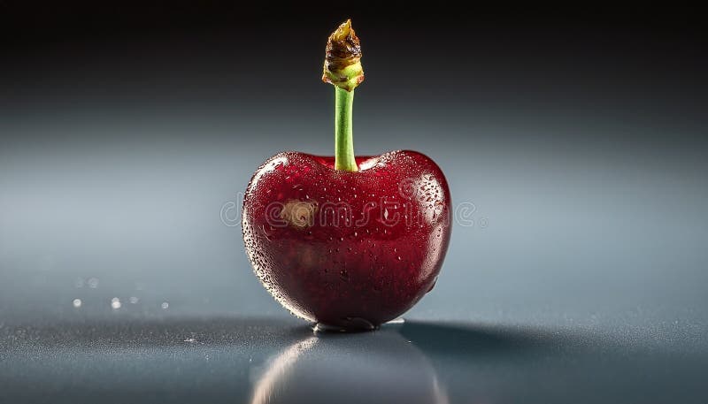 Fresh Healthy Cherry Isolated Stock Illustration - Illustration of ...