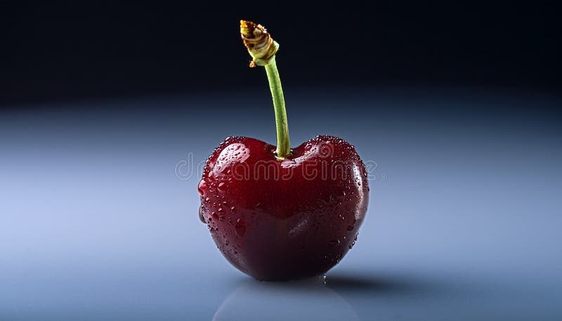 Fresh Healthy Cherry Isolated Stock Illustration - Illustration of ...