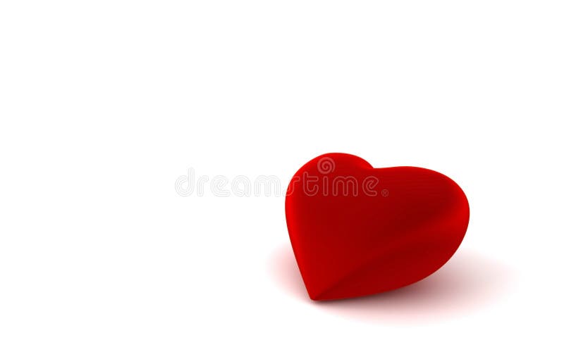 Single Heart Shape on White Background Stock Illustration ...