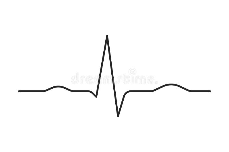 Single Heartbeat ECG Line Graph Vector Stock Illustration ...