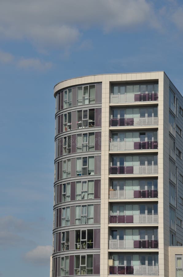 Single High Rise Residential Tower Stock Image - Image of building ...