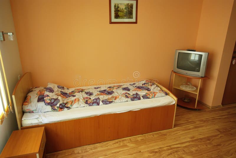 Single hotel room stock photo. Image of holiday, clean - 10368340