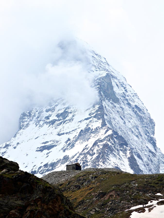 Single House in Front of Mountain Stock Photo - Image of rock, scape ...