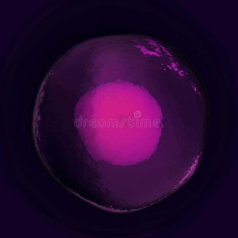 Single Human or Animal Cell on Blue Background. 3d Illustration. Stock ...