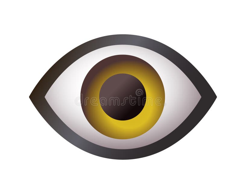 Single Human Eye, Looking Forward Icon Stock Illustration ...