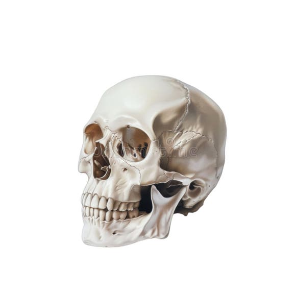 A Single Human Skull in Profile View Stock Image - Illustration of ...