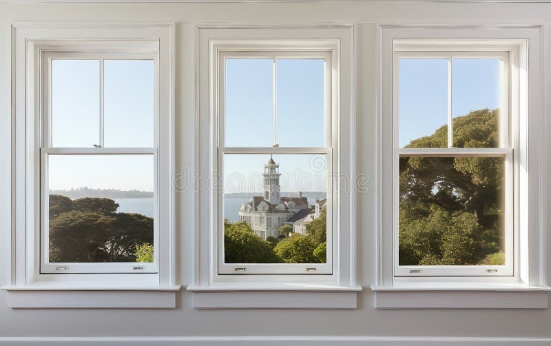 Single Hung Windows Generation AI. Stock Illustration - Illustration of ...