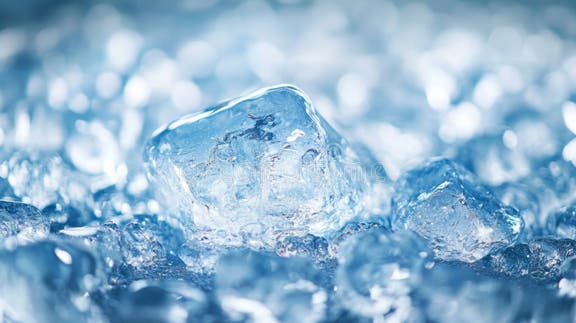 A Single Ice Cube among Many Others Stock Illustration - Illustration ...