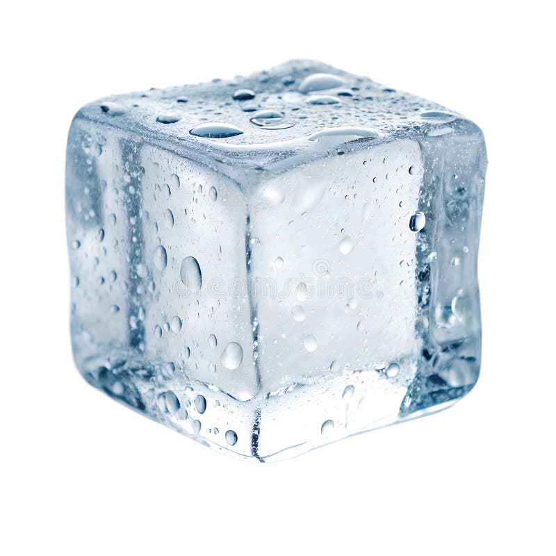 Single Ice Cube with Water Droplets Png Stock Image - Illustration of ...