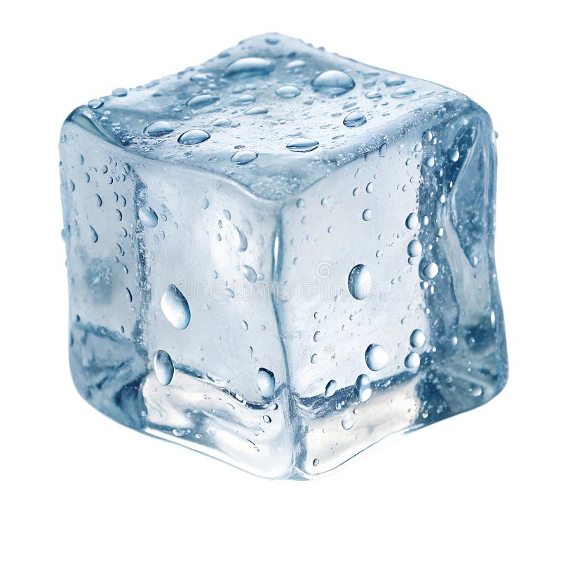 Single Ice Cube with Water Droplets Png Stock Image - Illustration of ...