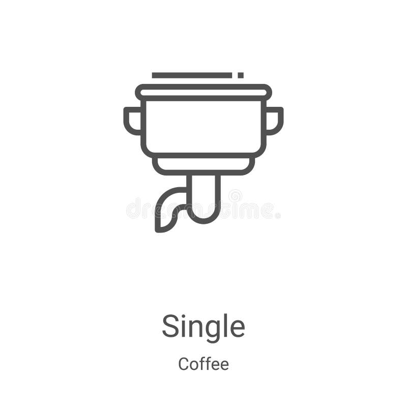 Single Icon Vector from Coffee Collection. Thin Line Single Outline ...