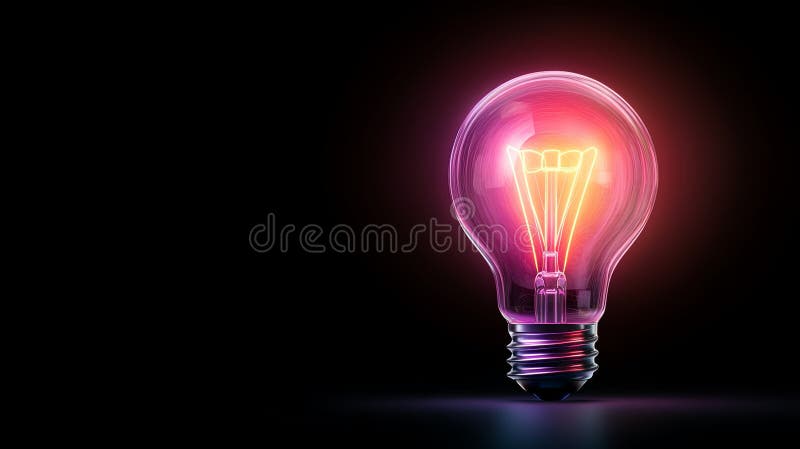 A Single Illuminated Light Bulb Emitting Warm and Inviting Glow ...