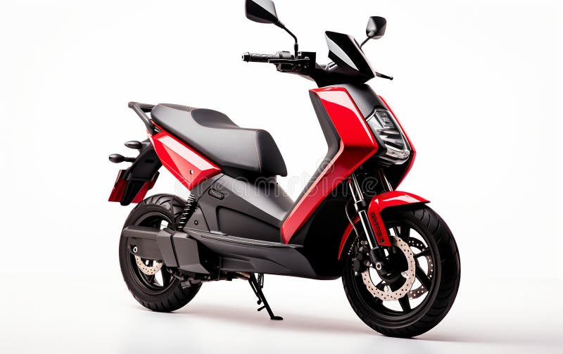 Single Image Stylish Electric Commuter on White Background Stock ...