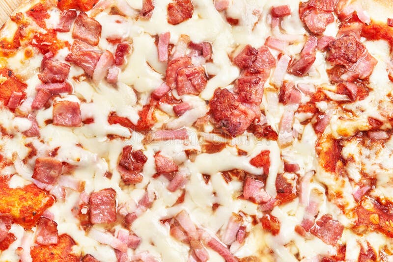 Single Italian Bacon Pizza Texture Stock Photo - Image of texture ...