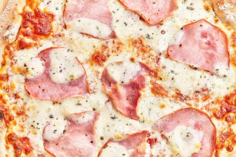 Single Italian Prosciutto Pizza Texture Stock Image - Image of dinner ...