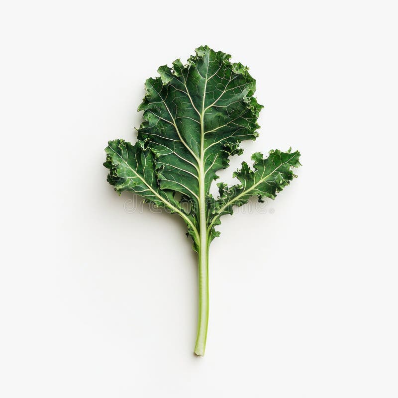Single Kale or Leaf Cabbage Hardy Annual Green Vegetable Plant Left ...