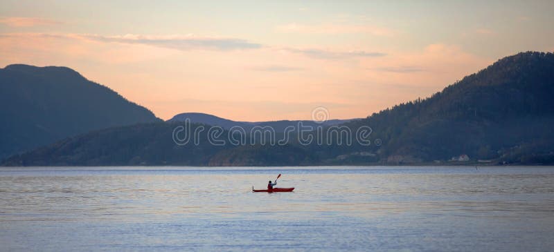 Single kayak stock image. Image of canoe, quiet, adventure - 190242393