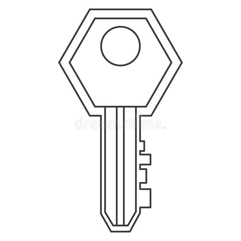 Single key icon stock illustration. Illustration of single - 73984412