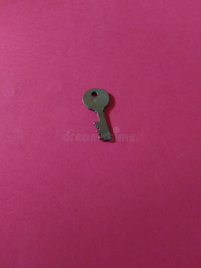 Single Key on a Red Background Stock Image - Image of rustic, white ...